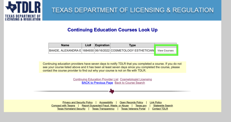 How to Confirm That Your License Number Was Reported To The TDLR ...