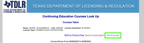 How to Confirm That Your License Number Was Reported To The TDLR ...