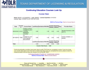 How to Confirm That Your License Number Was Reported To The TDLR ...